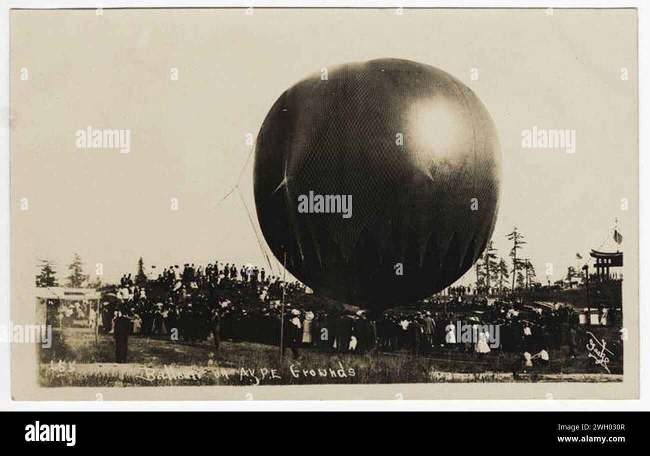 Balloon at Alaska-Yukon-Pacific Exposition, Seattle, 1909 Stock Photo ...