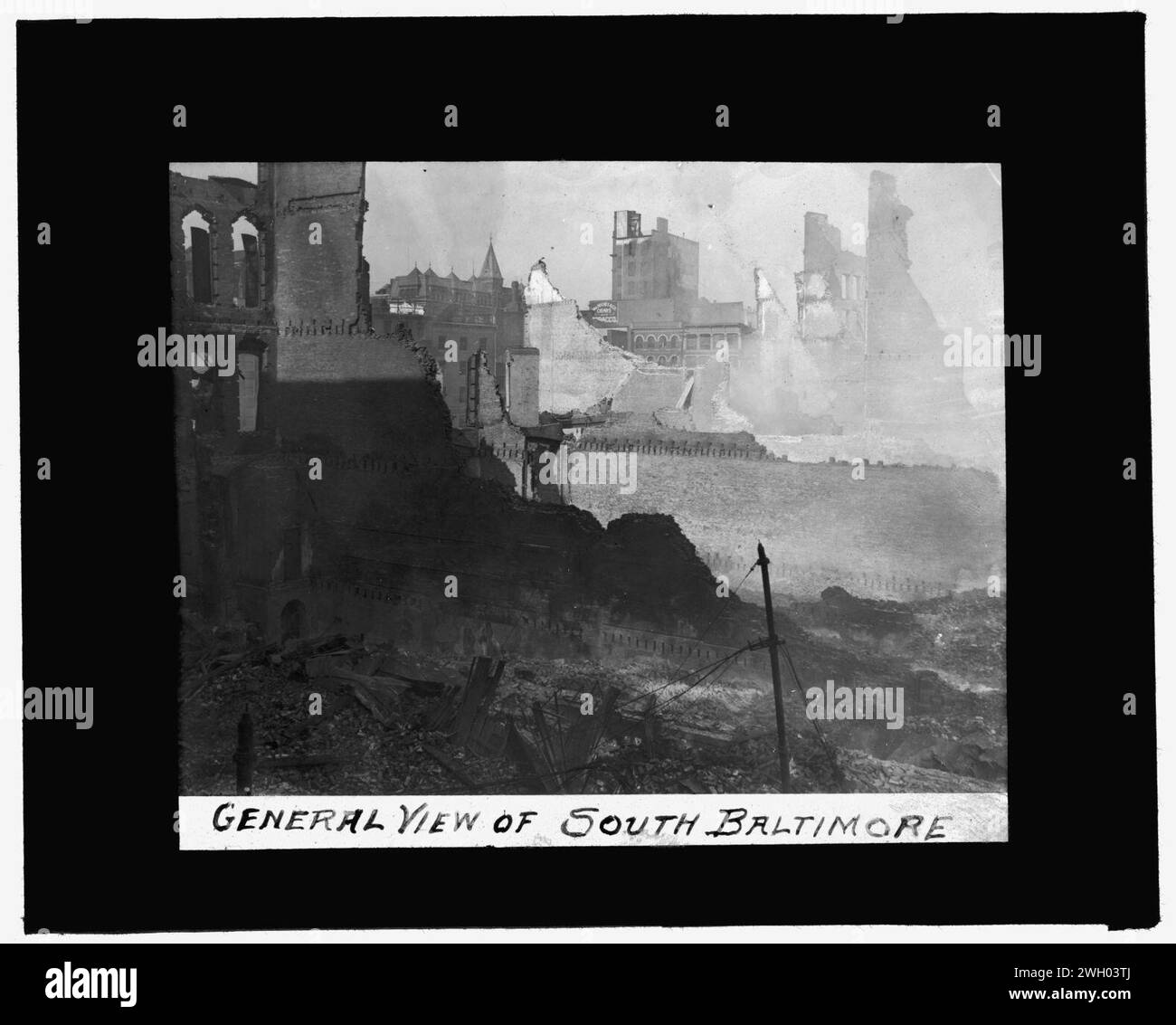 Baltimore fire, 1904) General view of South Baltimore Stock Photo - Alamy