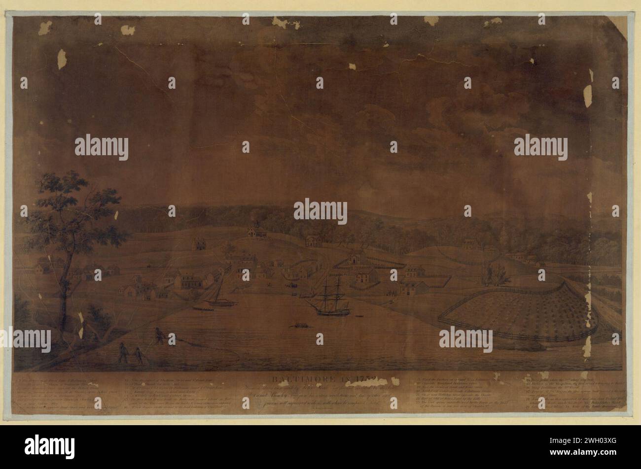 Baltimore in 1752 Stock Photo - Alamy