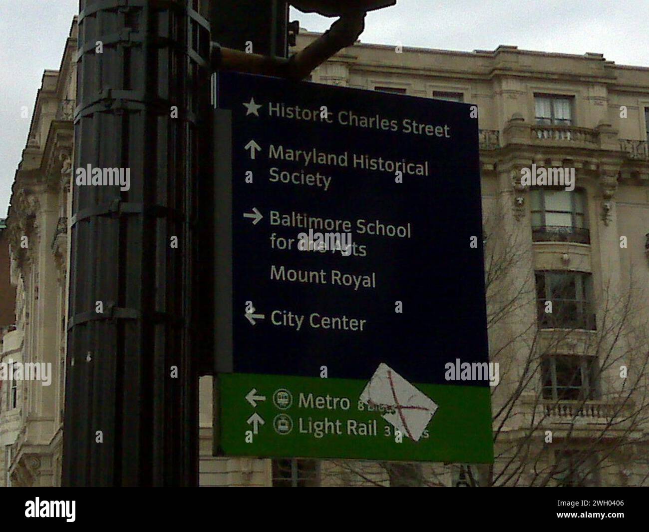 Baltimore's Historic Charles Street - Pedestrian Wayfinding Sign in ...