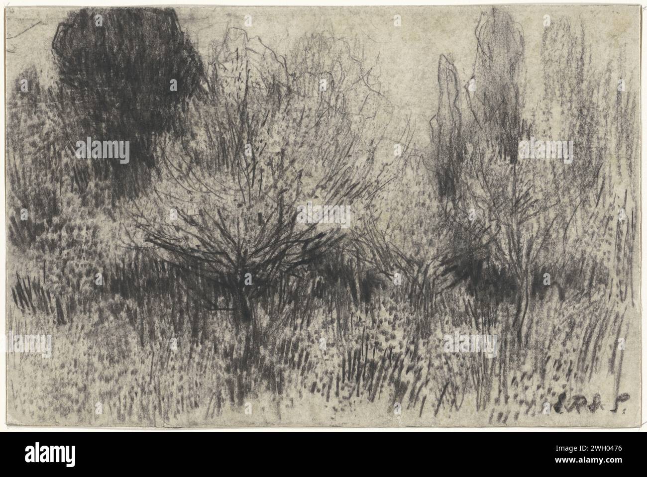 Landscape with flowering trees, Egbert Rubertus Derk Schaap, 1872 ...