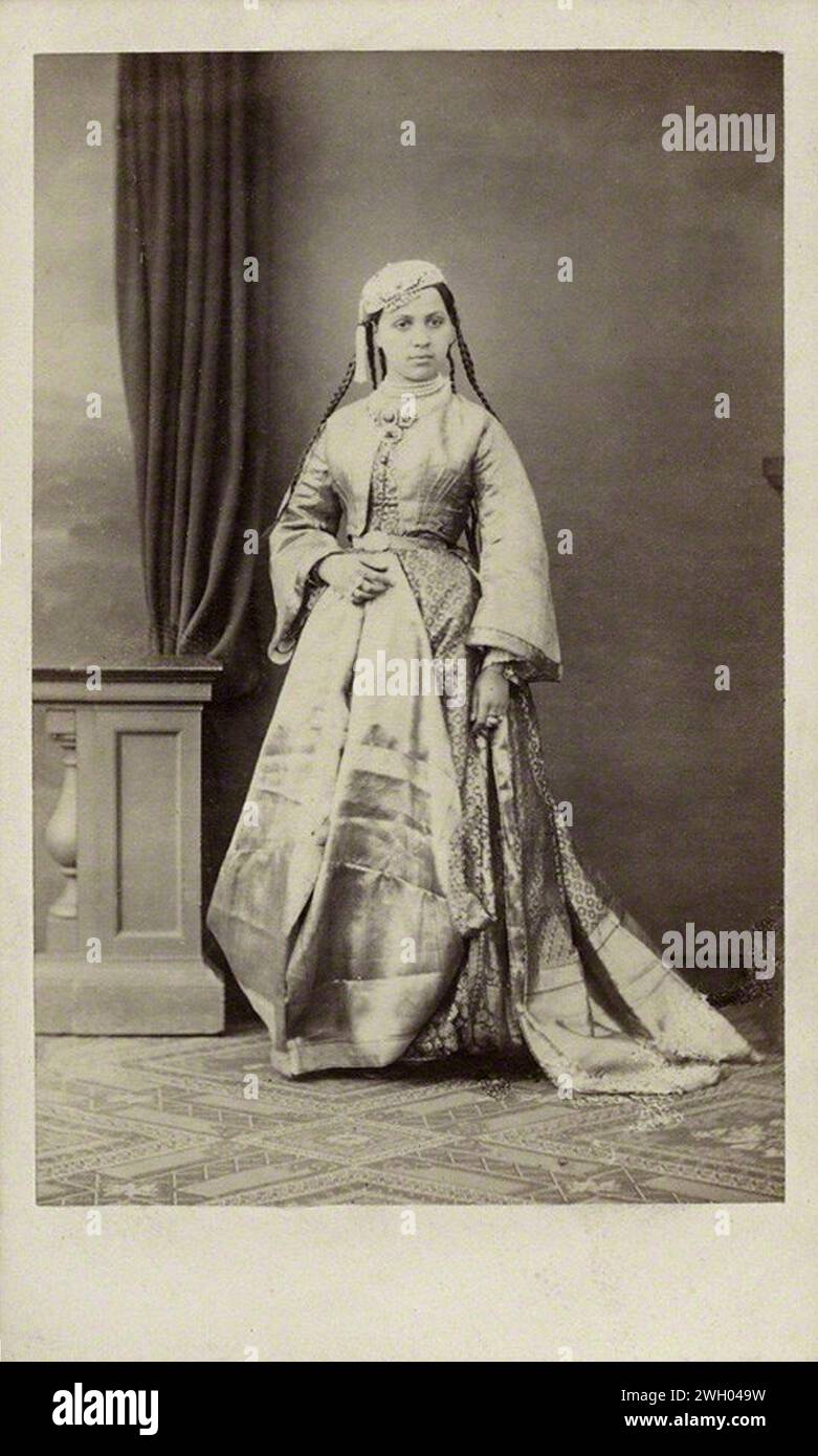 Bamba Müller photographed in a standing position by Antoine Claudet, ca ...