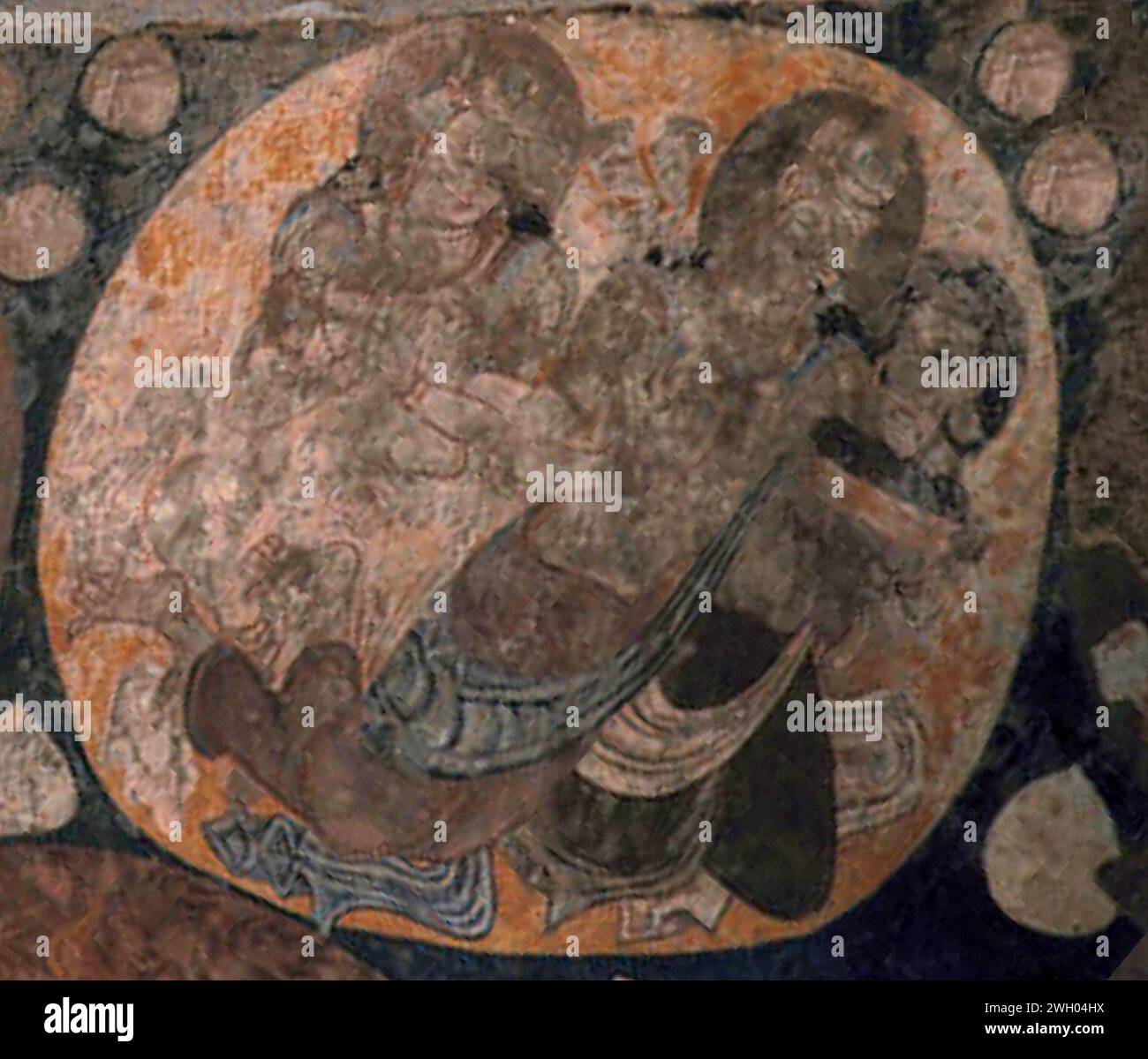 Bamiyan murals of Celestial beings in the niche of the 55 meter large ...