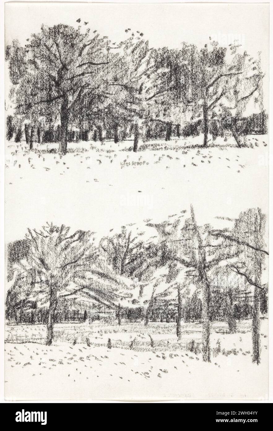 Tree parties, 1939 - 2009 drawing paper. groups of trees Stock Photo ...