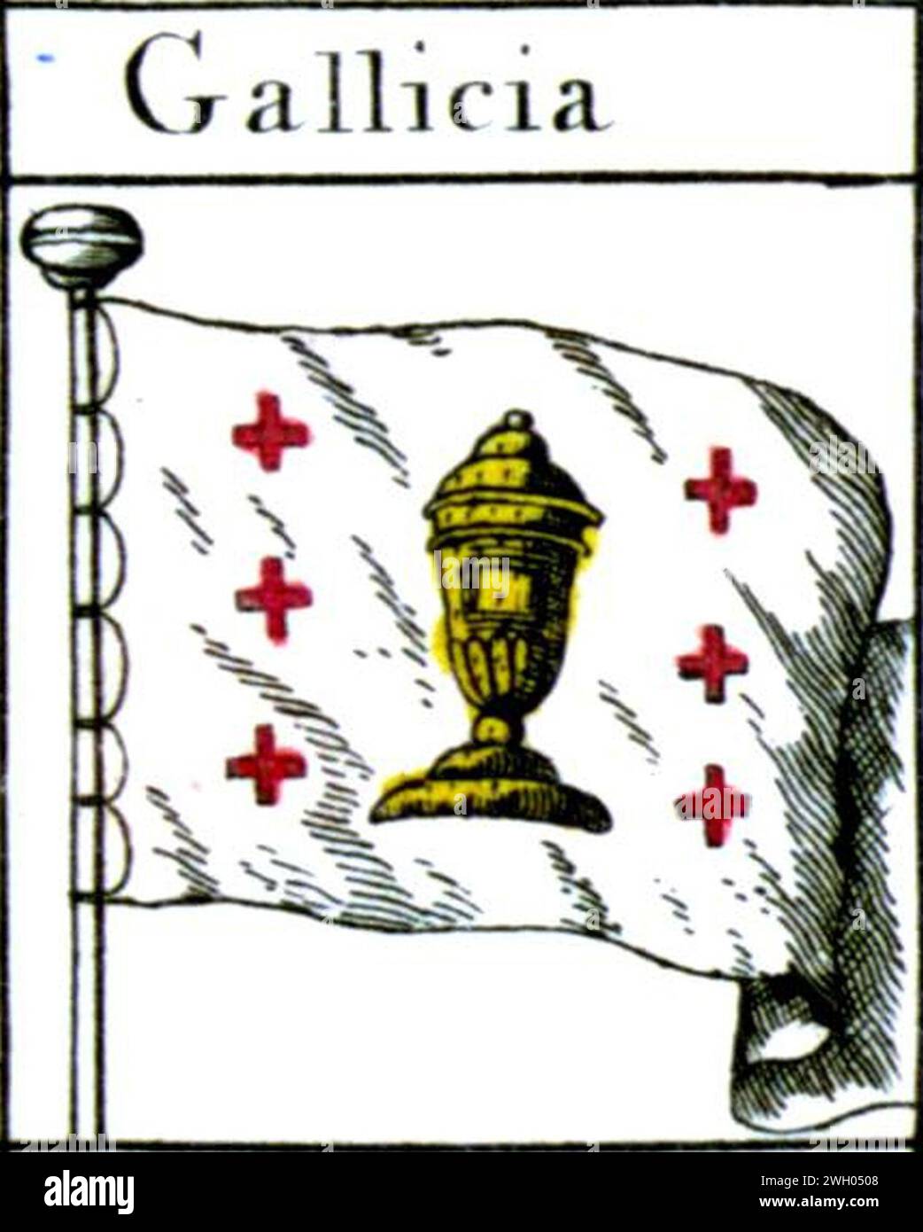 Bandeira da Galiza na Bowles's Universal Display of the Naval Flags of ...