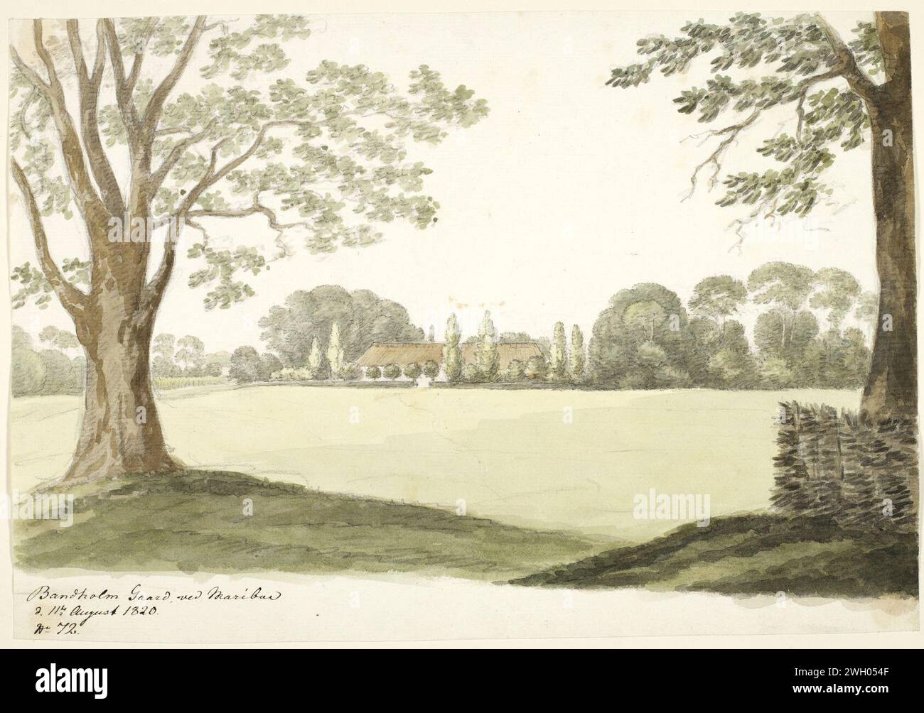 Bandholm Gaard ved Mariboe d. 11. Aug. 1820. No. 72 Stock Photo - Alamy