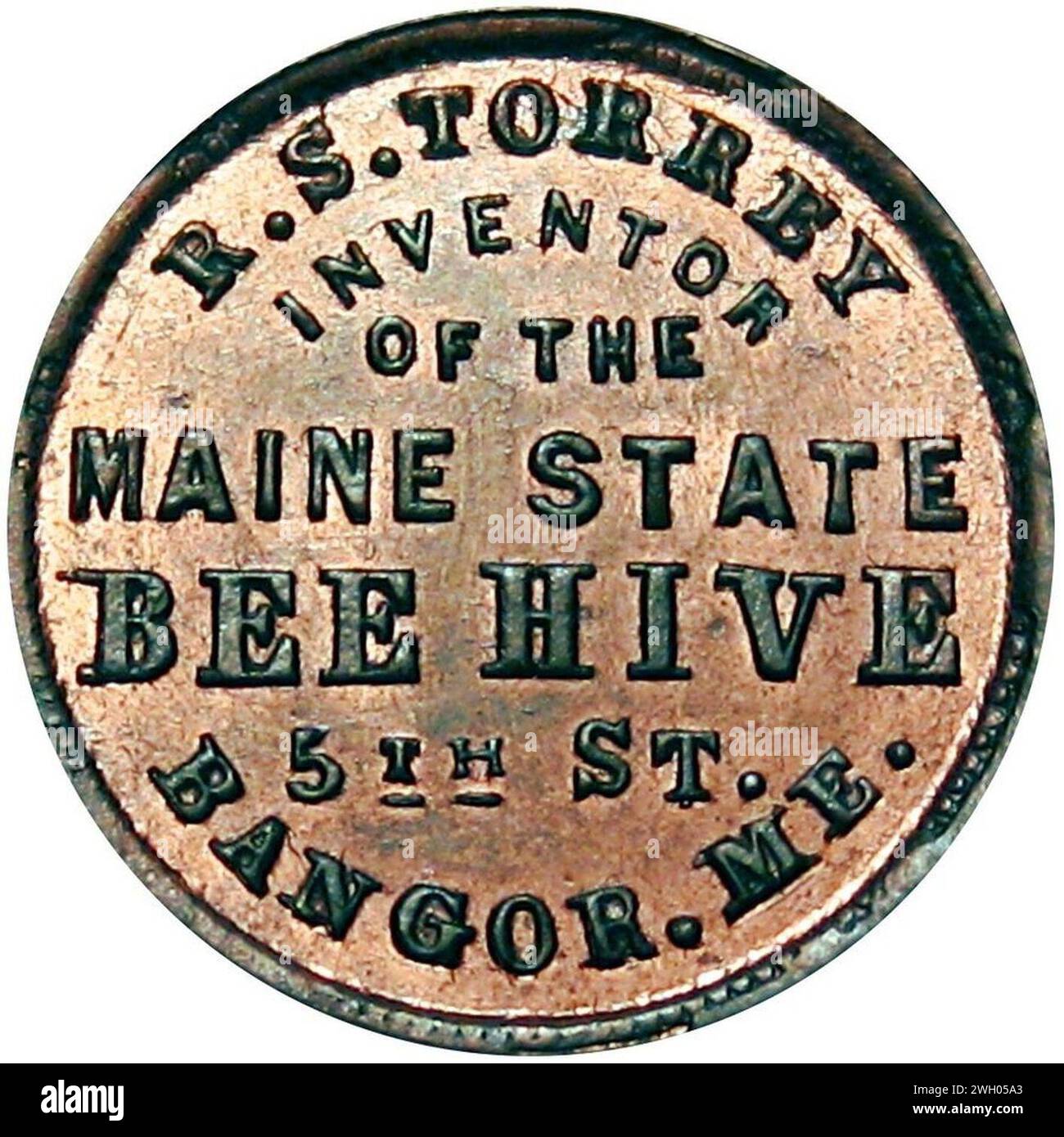 Bangor, Maine - Civil War Token R. S. Torrey Scarce Single Merchant ...