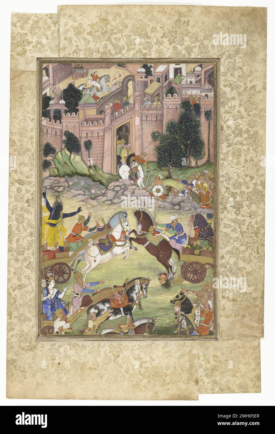 Krishna kills the Sri Gala demon (scene from the Harivamsa), Anonymous ...