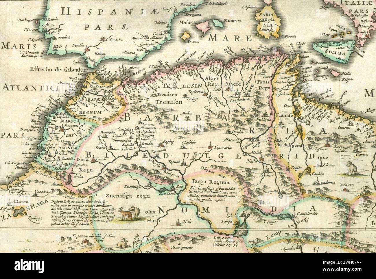 Map of barbary coast hi-res stock photography and images - Alamy