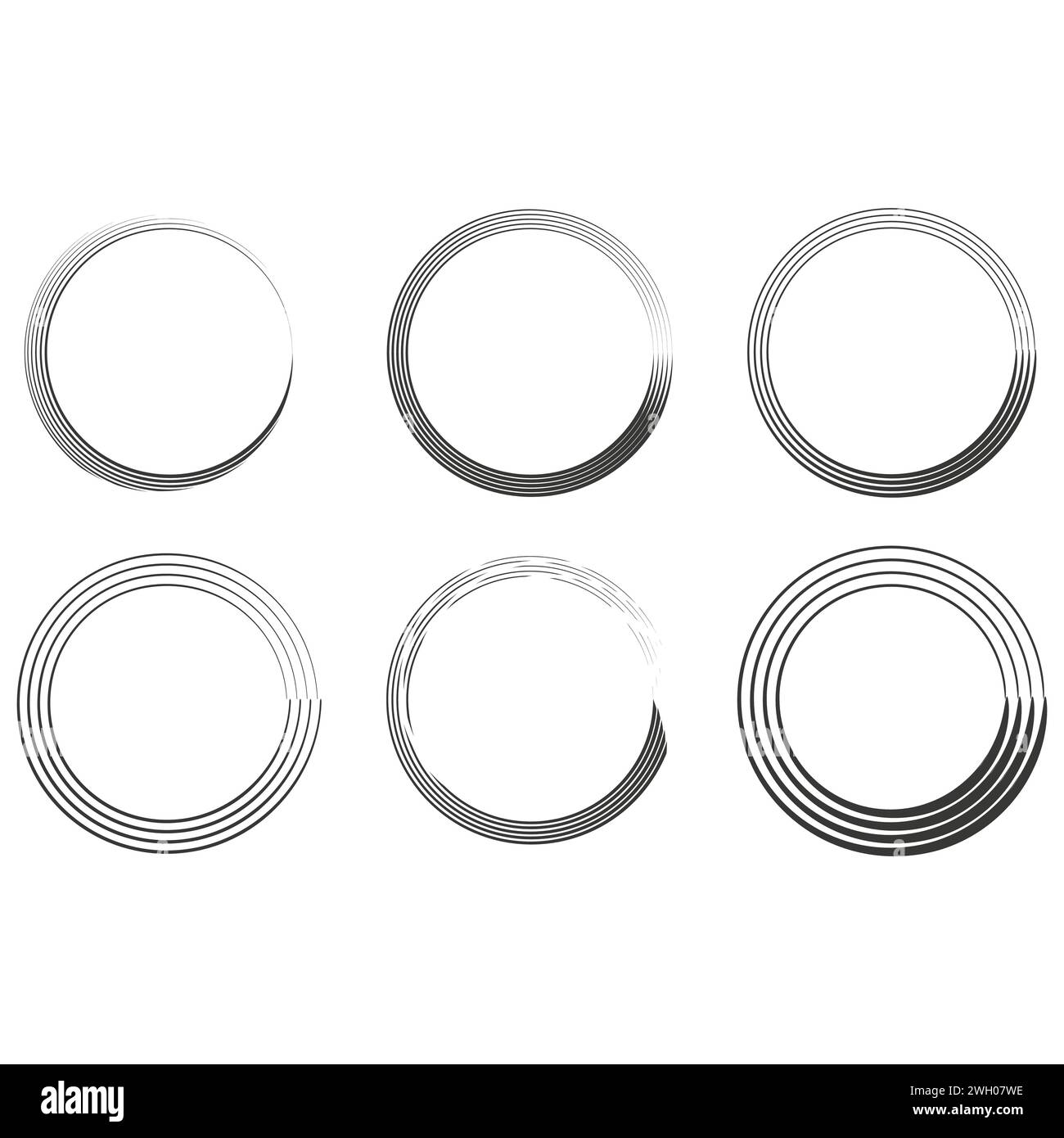 Grunge vector circles. Vector illustration. EPS 10 Stock Vector Image & Art - Alamy