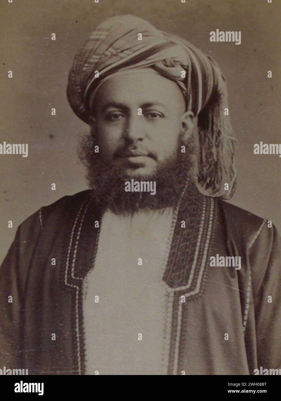 Barghash bin Said, Sultan of Zanzibar, 1837-88 (cropped Stock Photo - Alamy