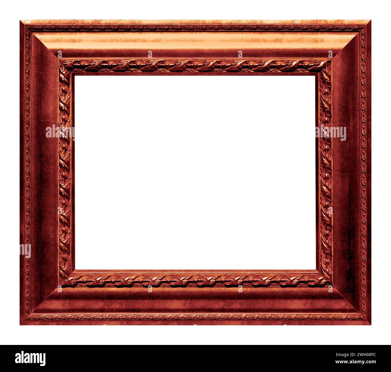 Antique orange frame isolated on the white background Stock Photo - Alamy