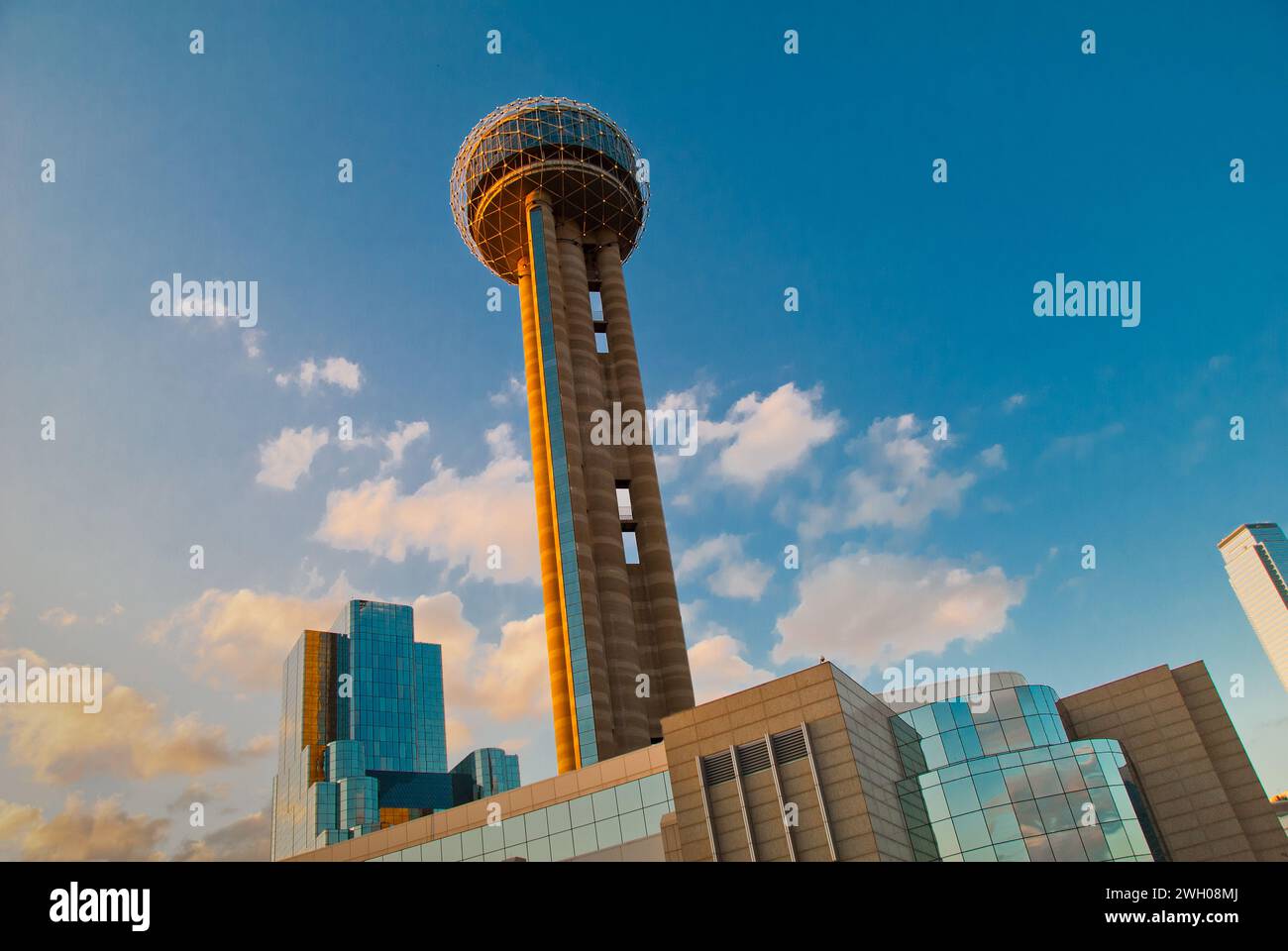 Reunion Tower, built 1978, a Dallas landmark - a Hyatt Regency Hotel ...