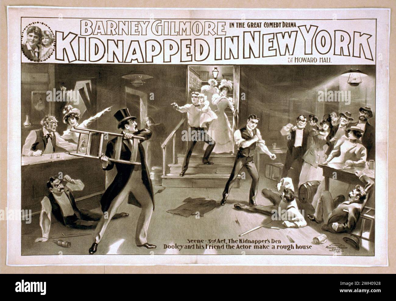 Barney Gilmore in the great comedy drama, Kidnapped in New York by ...