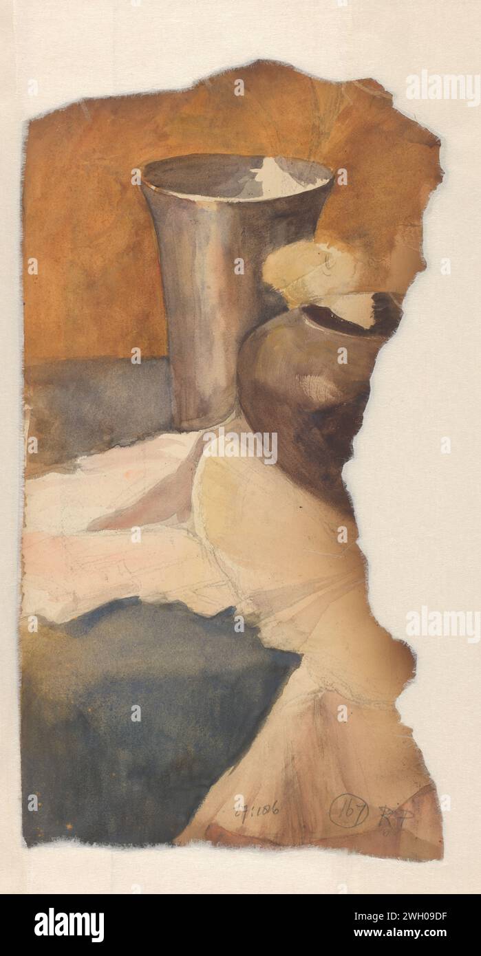Stilleven (fragment), Julie de Graag, 1887 - 1924 drawing Fragment of a still life with two ...