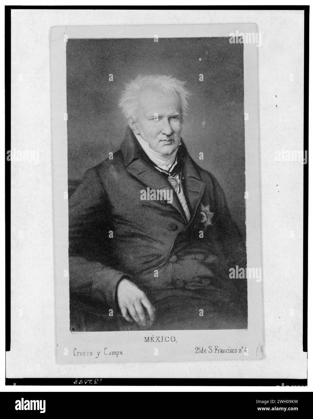 Baron Alexander von Humboldt, half-length portrait, facing front Stock ...