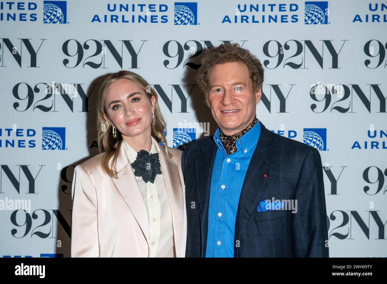 NEW YORK, NEW YORK - FEBRUARY 6: (L-R) Emily Blunt and Tom Kaplan ...