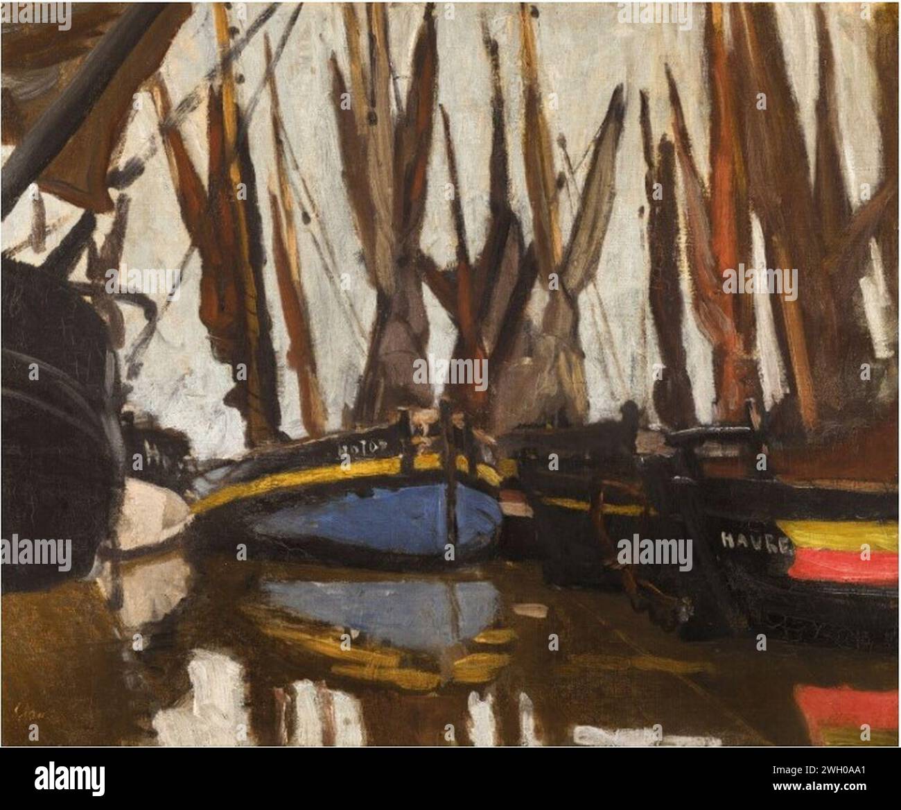 Barques de pêche (1866) de Claude Monet (W76 Stock Photo - Alamy