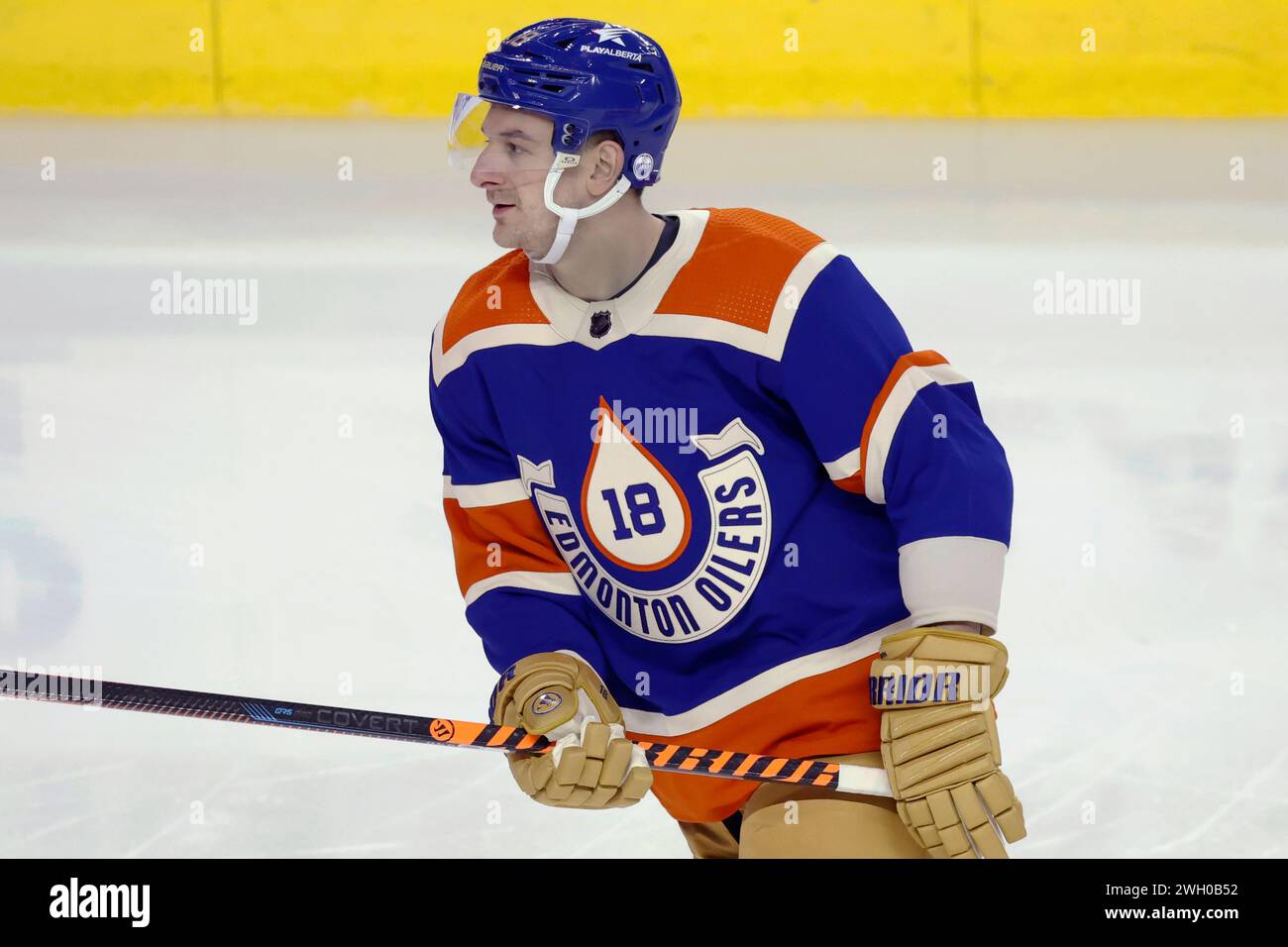 NHL profile photo on Edmonton Oilers player Zach Hyman at a game ...