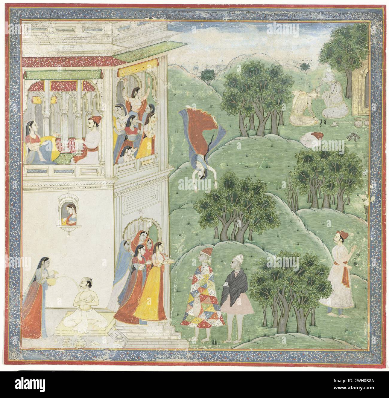 History of a husband and his wife, Anonymous, c. 1785 drawing. Indian ...