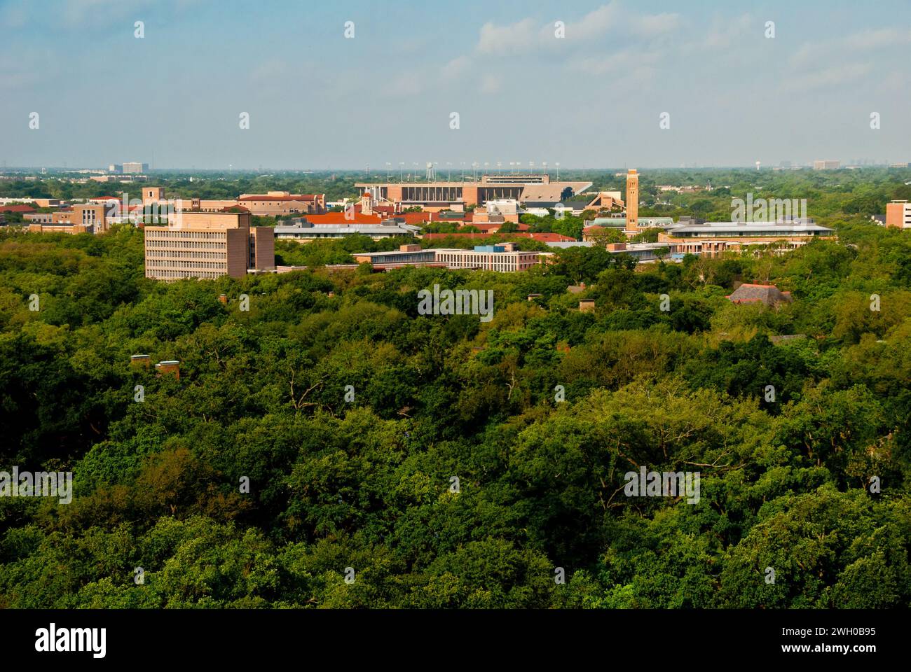 overview of Rice University - Houston, Texas Stock Photo - Alamy