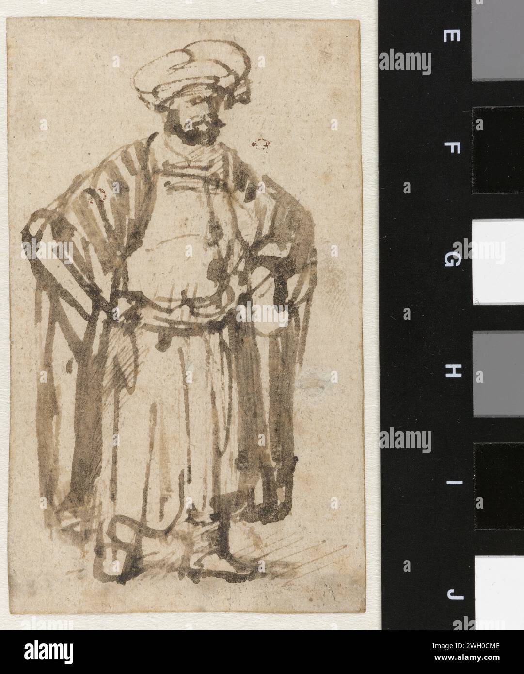 Standing Man, with Arms Akimbo, Willem Drost (attributed to), c. 1650 ...