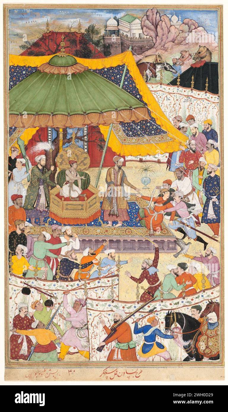Basawan - The Young Emperor Akbar Arrests the Insolent Shah Abu’l-Maali ...