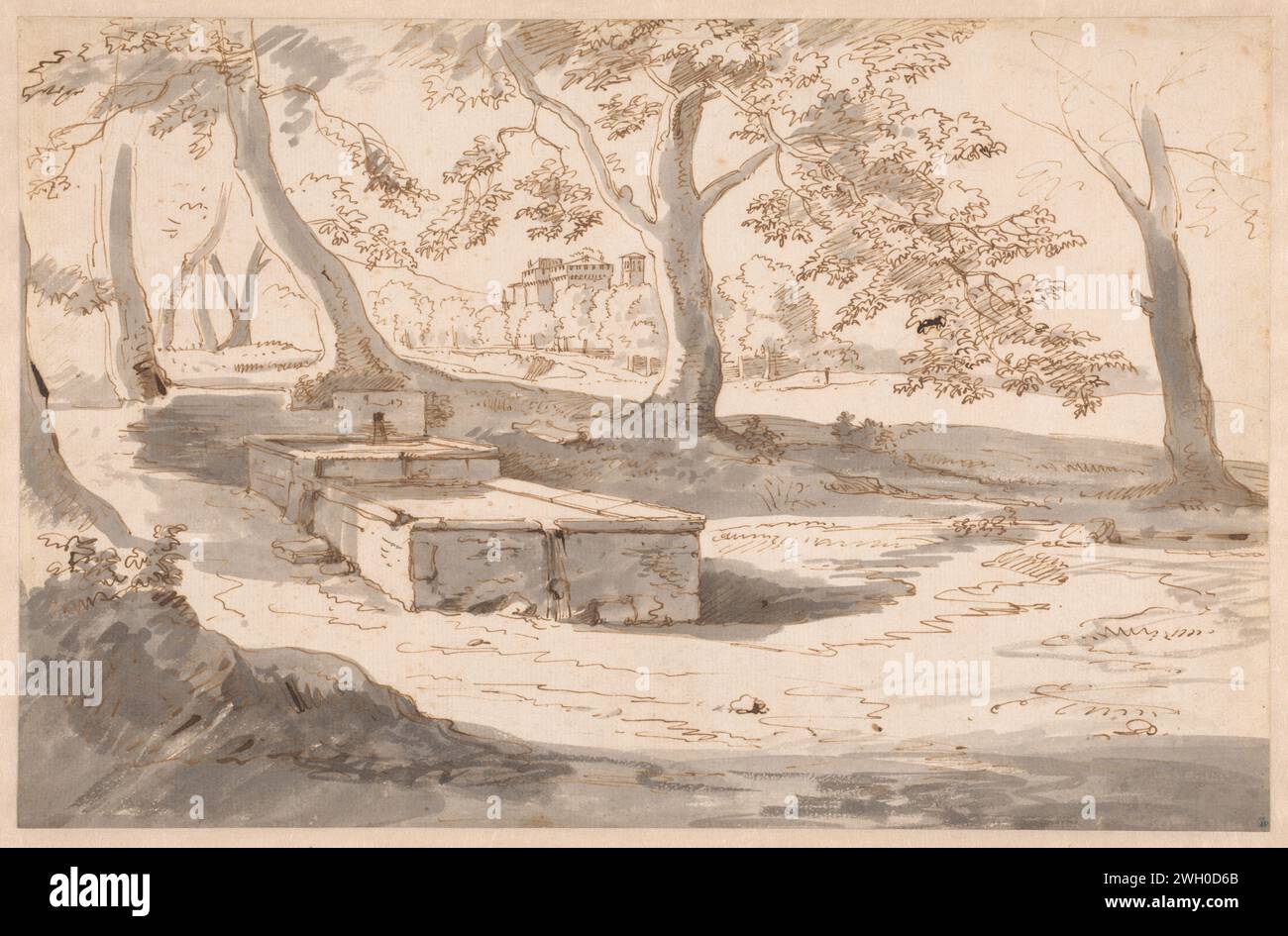 View of the Abbey of Grottaferrata, Caspar van Wittel, 1674 - 1736 ...