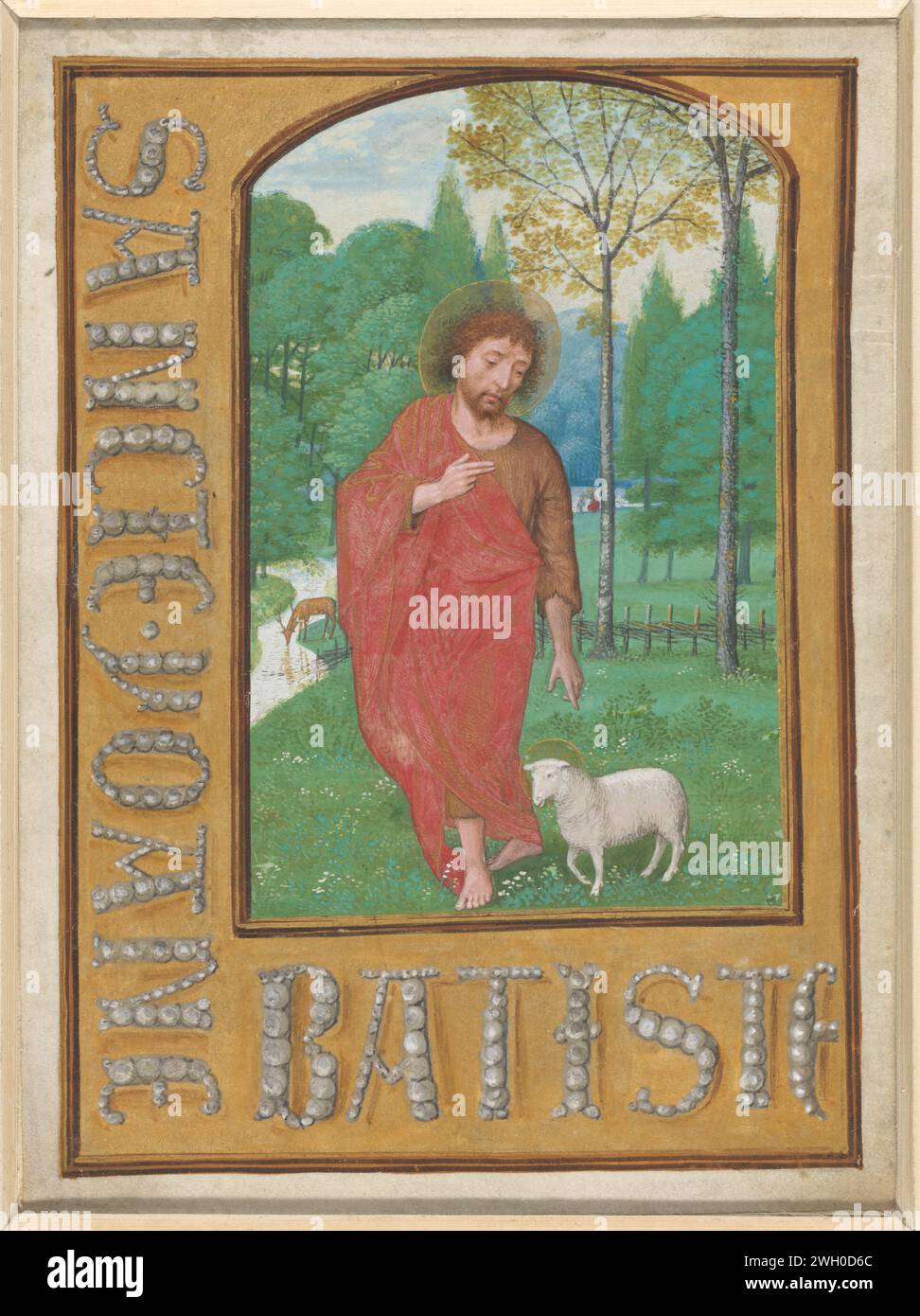 Saint John Batis Simon Bening, 1493 - 1561 miniature. drawing Saint ...
