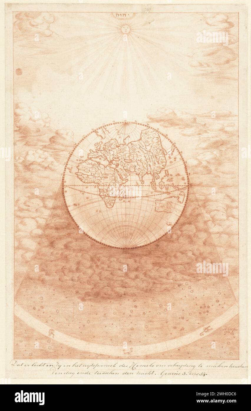 Creation of light and dark, Herman Coets, 1700 drawing Possible design ...