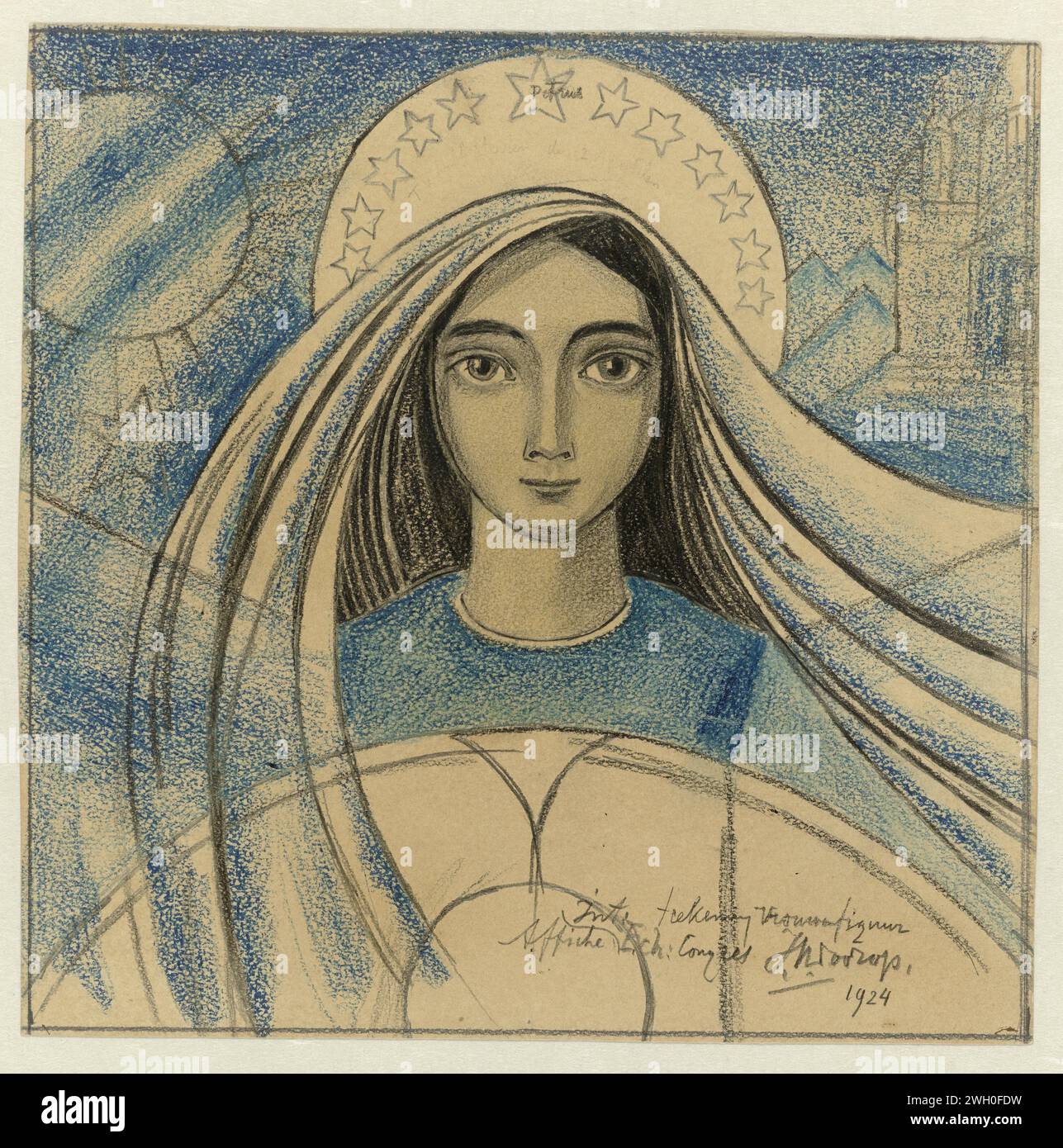 Detail design of a women's head for a poster for the international ...