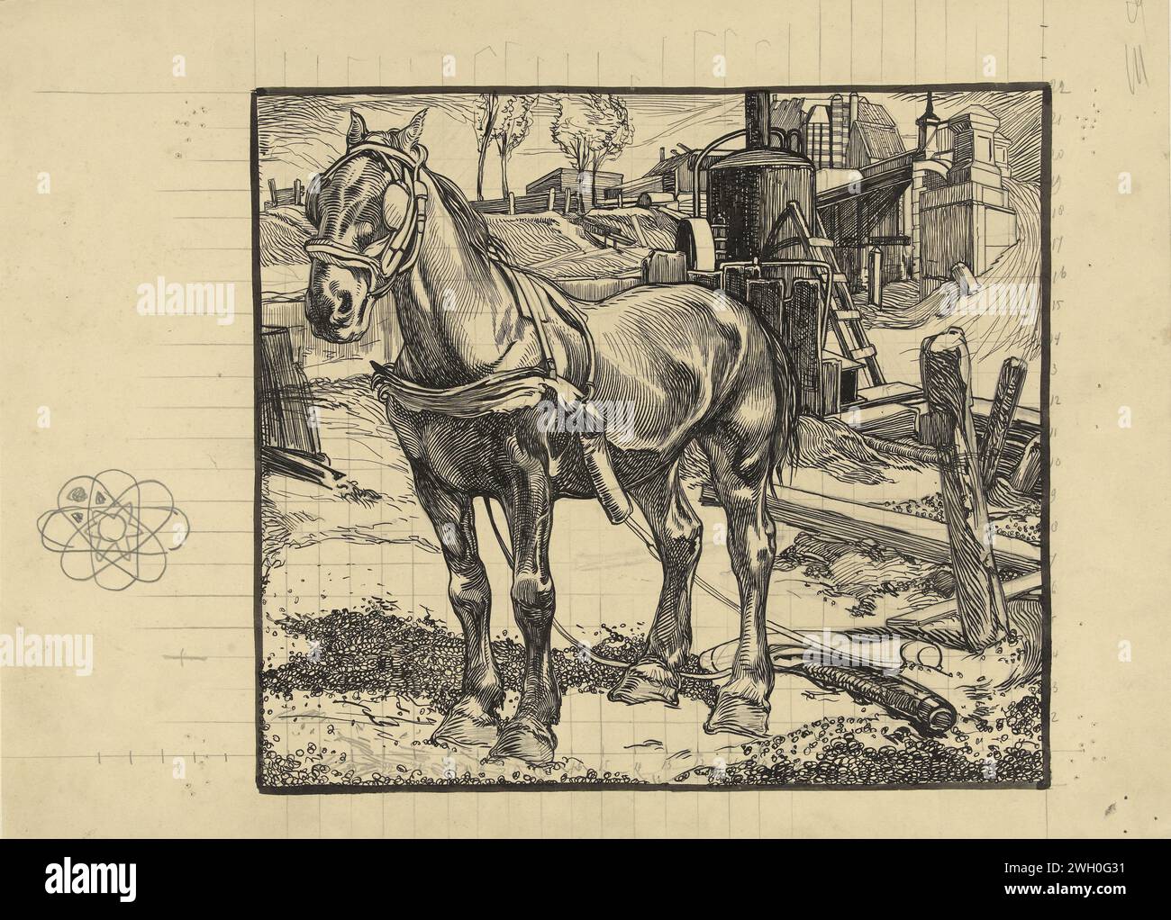 Workhorse, Rusting at a Heimachine, Johannes Josephus Aarts, 1881 ...