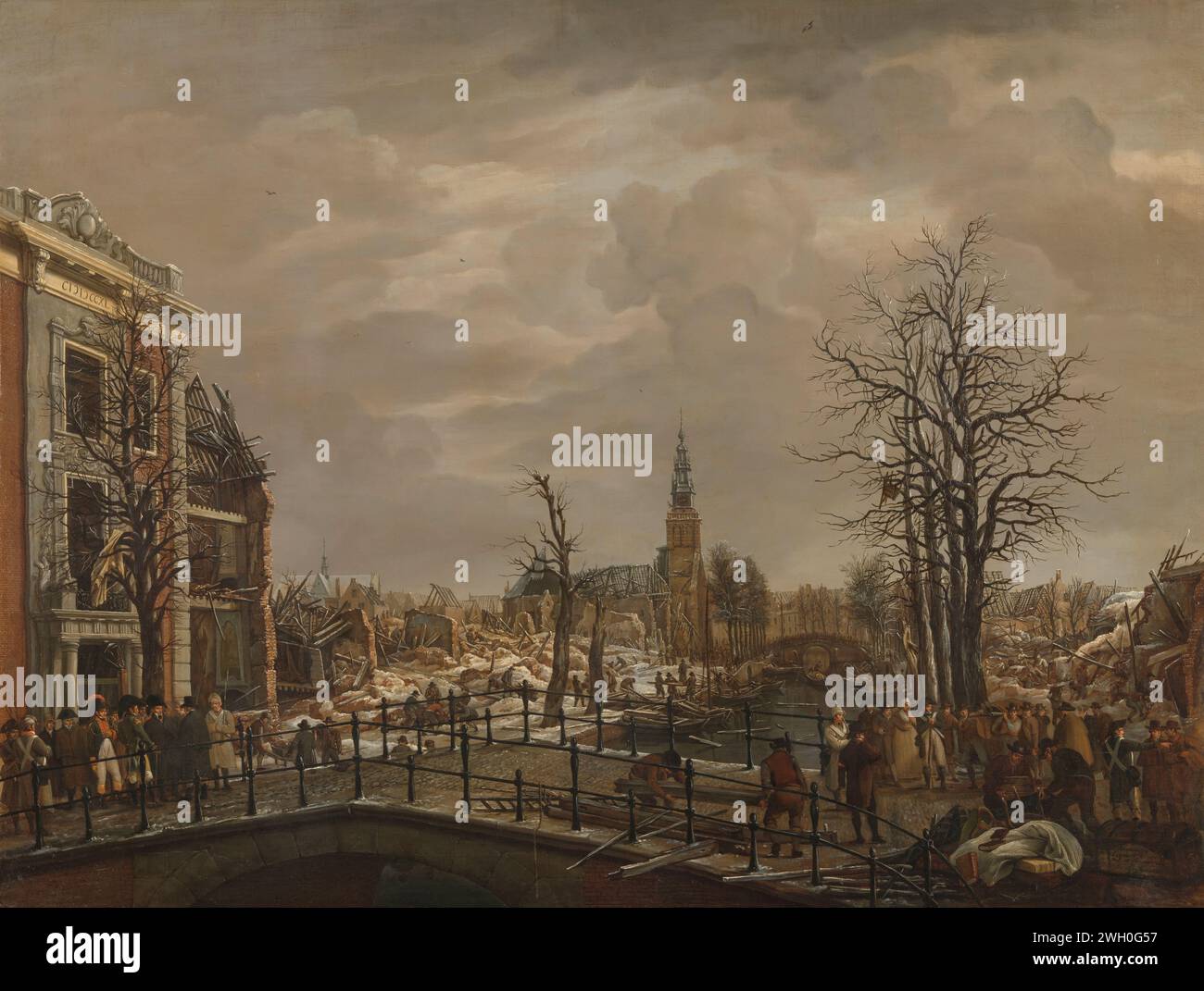 The Rapenburg in Leiden, Carel Lodewijk Hansen, 1807 painting View of ...