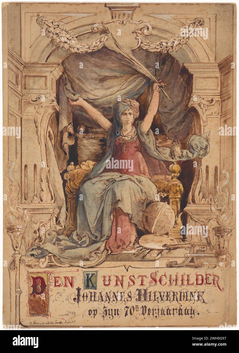 Personification of painting, Abraham Henriques de Souza, 1856 - 1912 ...