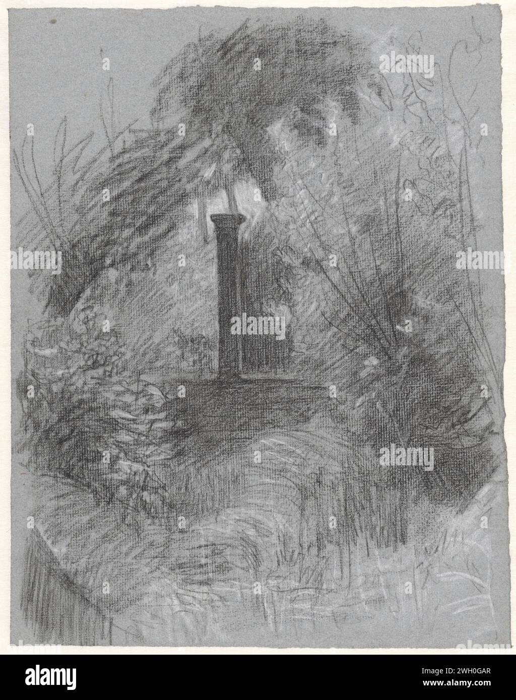 Zuil between Groeing, Egbert Rubertus Derk Schaap, 1872 - 1939 drawing ...