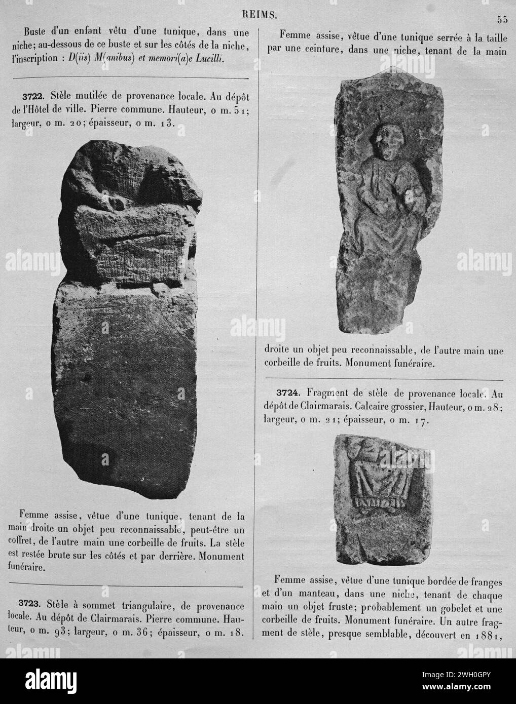 Bas-reliefs statues bustes de la Gaule 80676 Stock Photo - Alamy