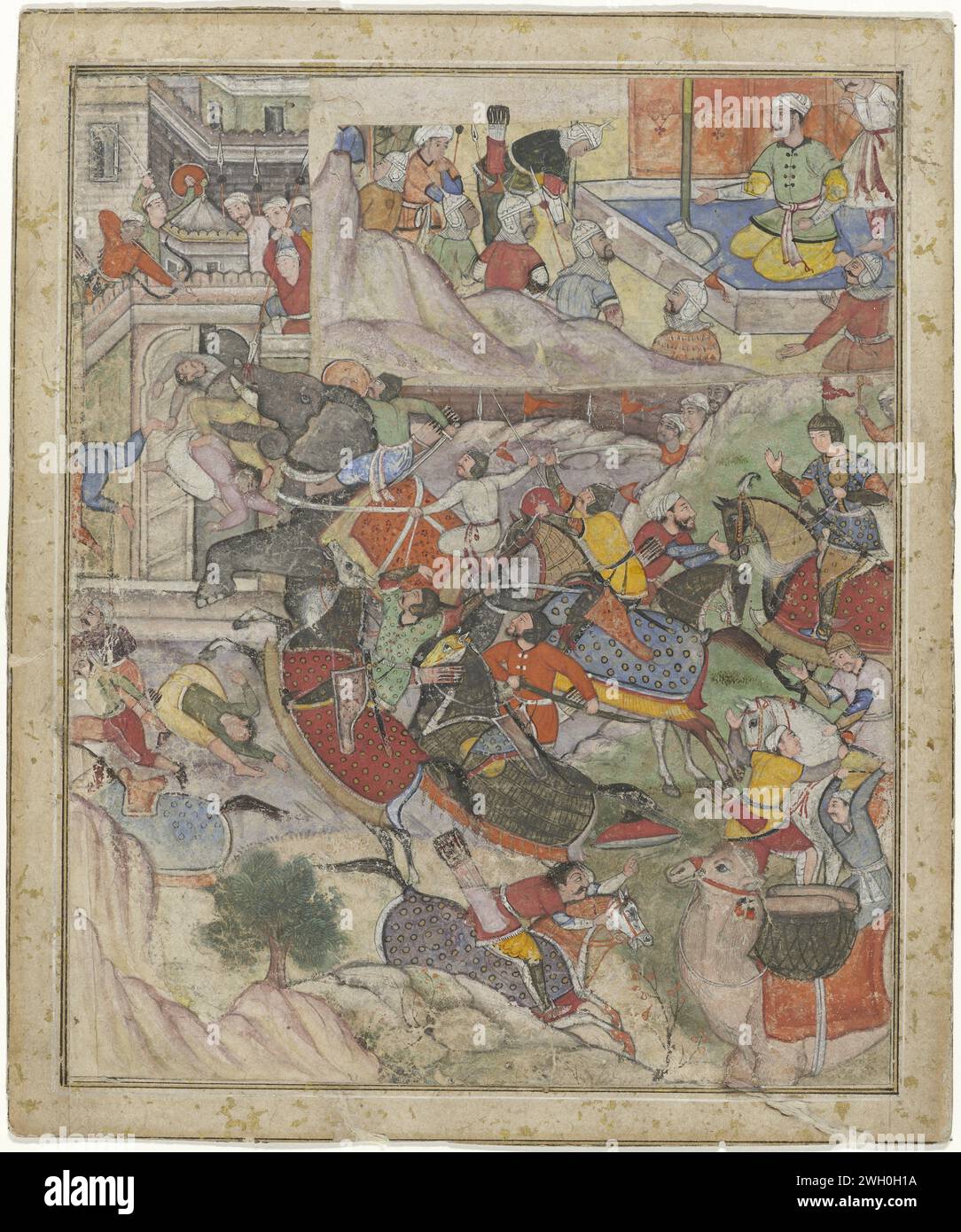 Siege of a city and a prince that speaks with an army commander ...