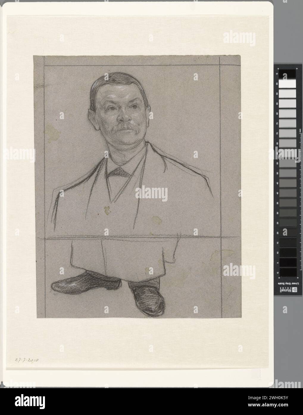 Portrait and feet of the Ober Johan from the gate of Cleve, Jan Veth ...