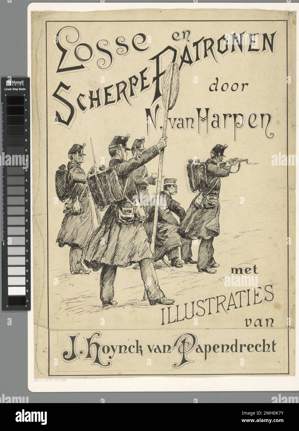 Band design for: N. van Harpen, Loose and sharp patterns, 1889, in or ...
