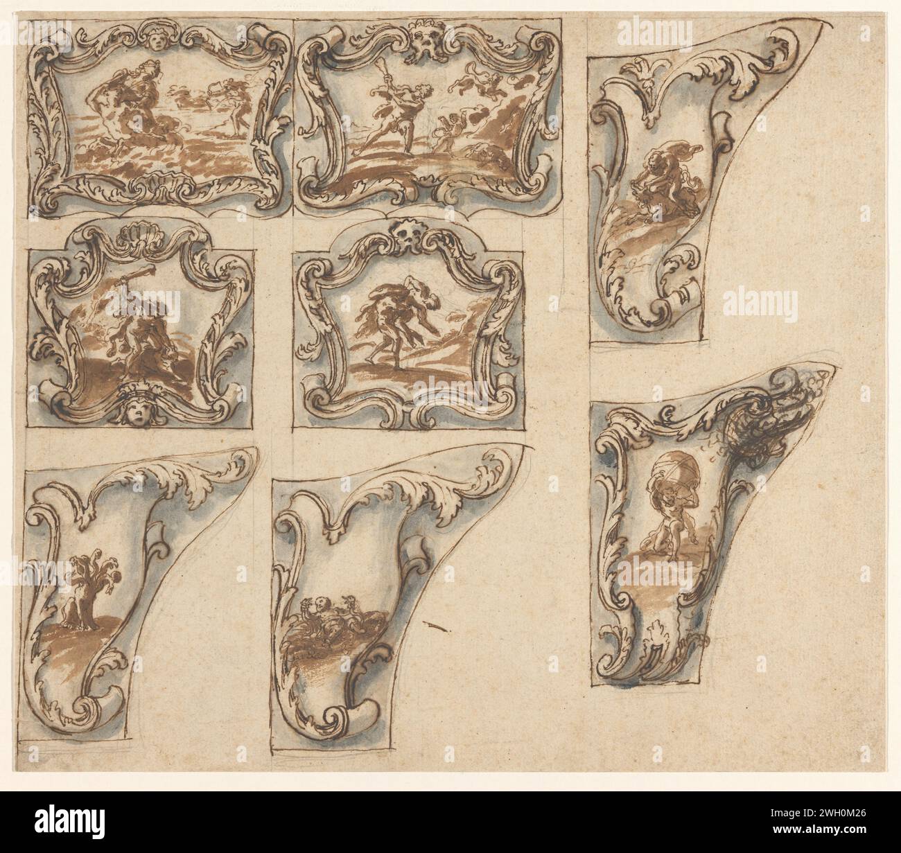 Design for the decoration of a carriage, anonymous, c. 1700 Design for ...