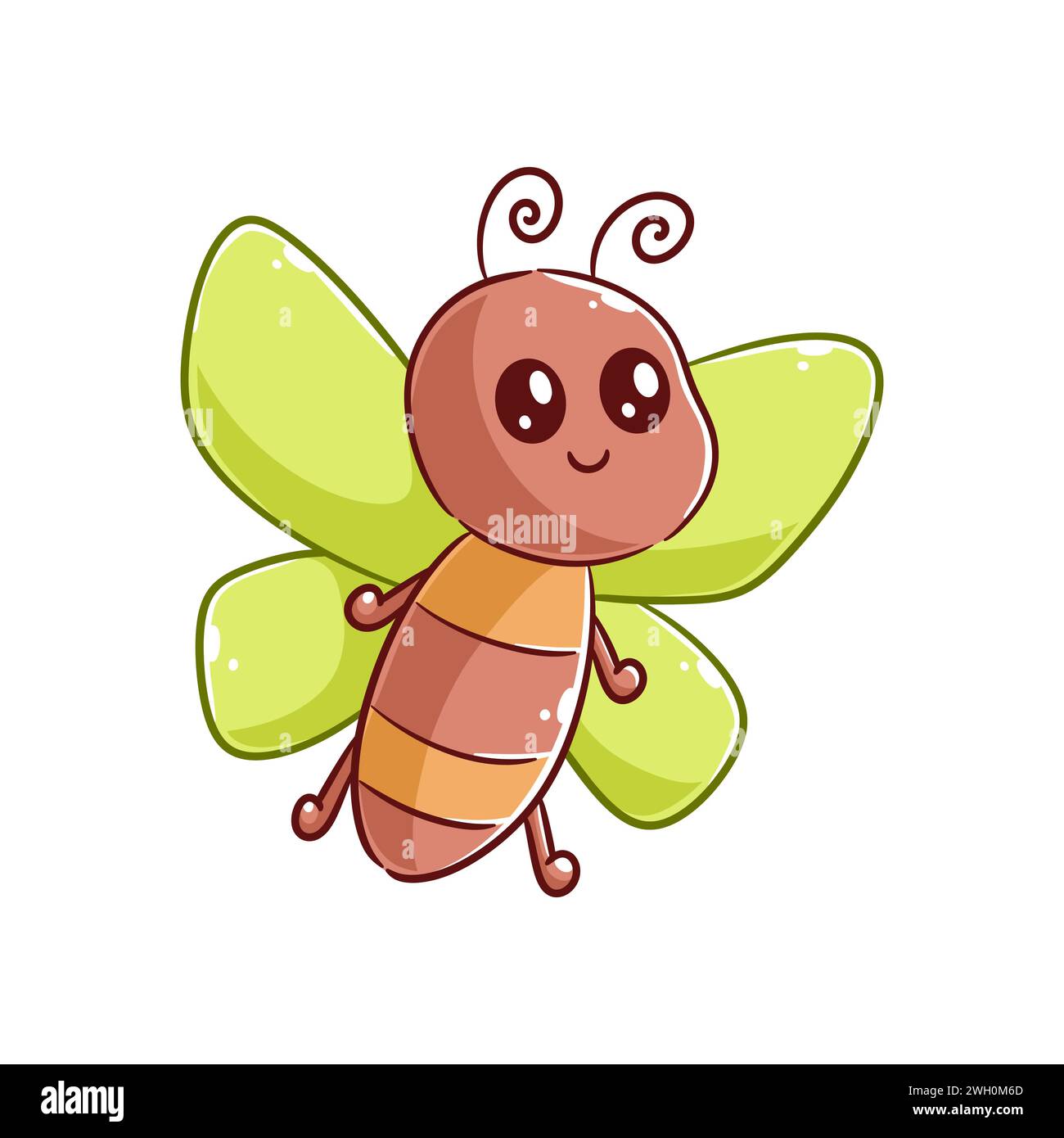 Cute butterfly cartoon mascot Cut Out Stock Images & Pictures - Alamy