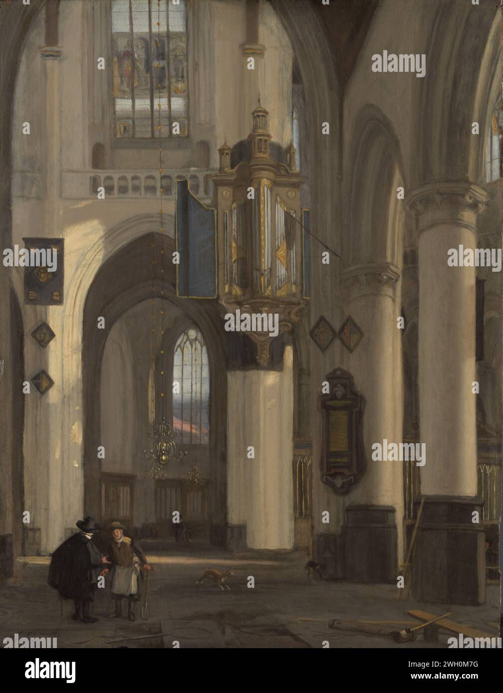 Interior of a Protestant Gothic Church with Motifs from the Oude And ...