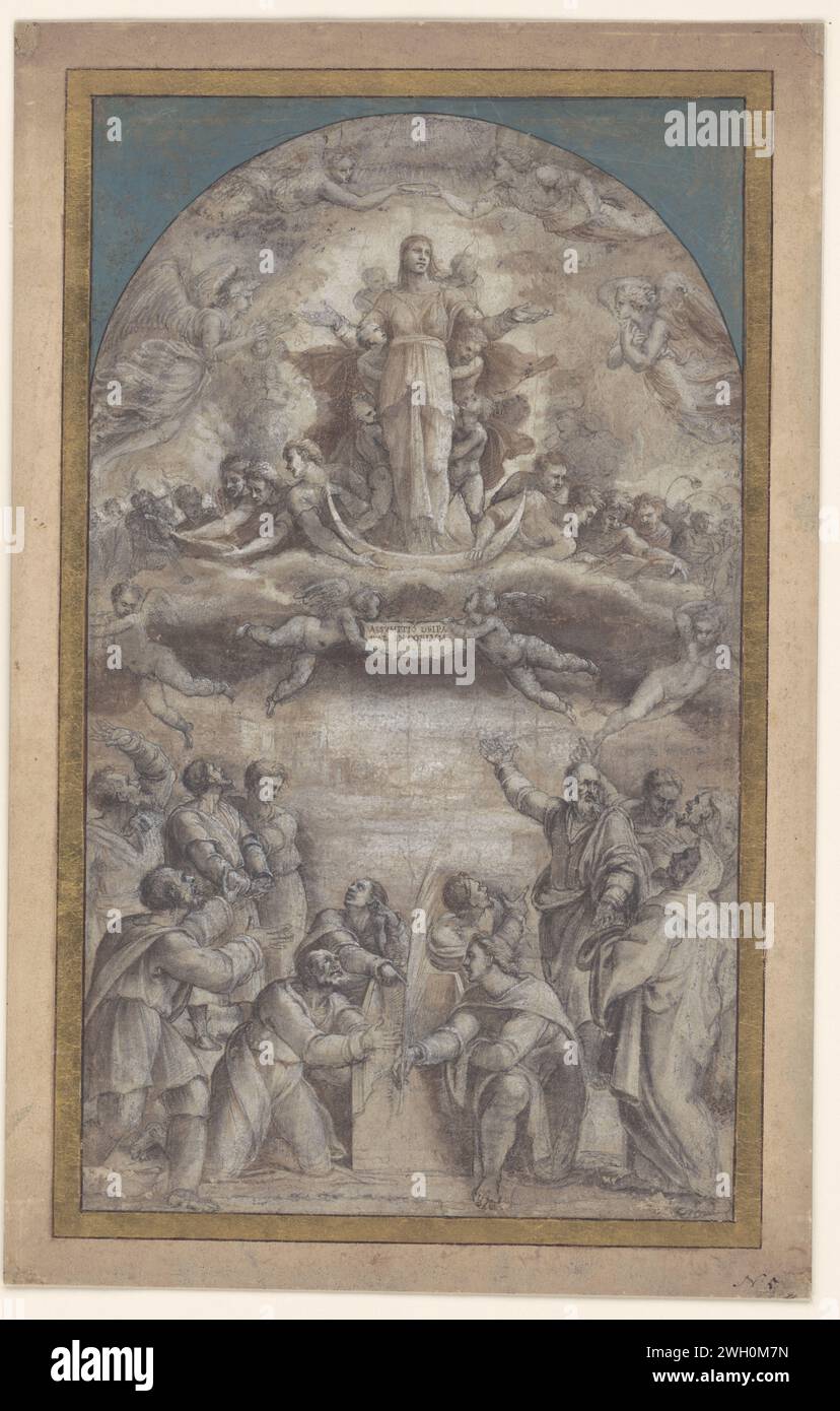 Ascension of Maria, Sebastiano del Piombo, 1500 - 1547 drawing Design ...