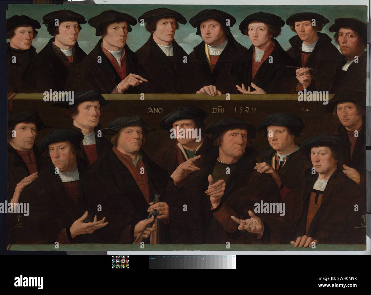 A Group of Guardsmen, 1529, Dirck Jacobsz, 1559 painting A group of ...