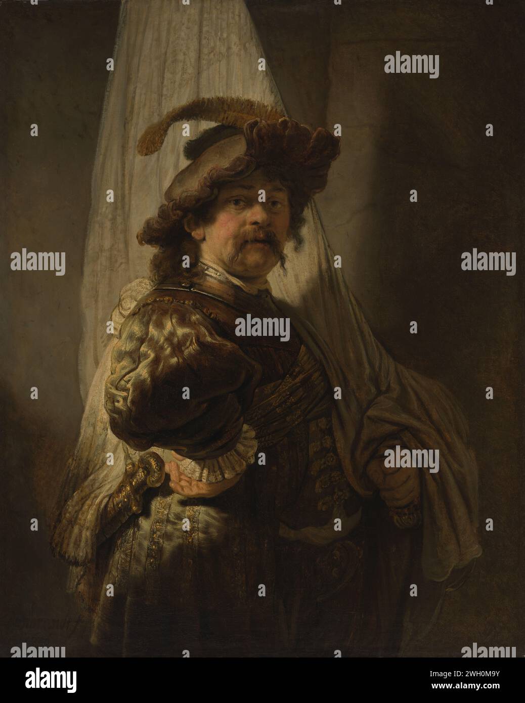 The Standard Bearer, Rembrandt van Rijn, 1636 painting For a column, a ...