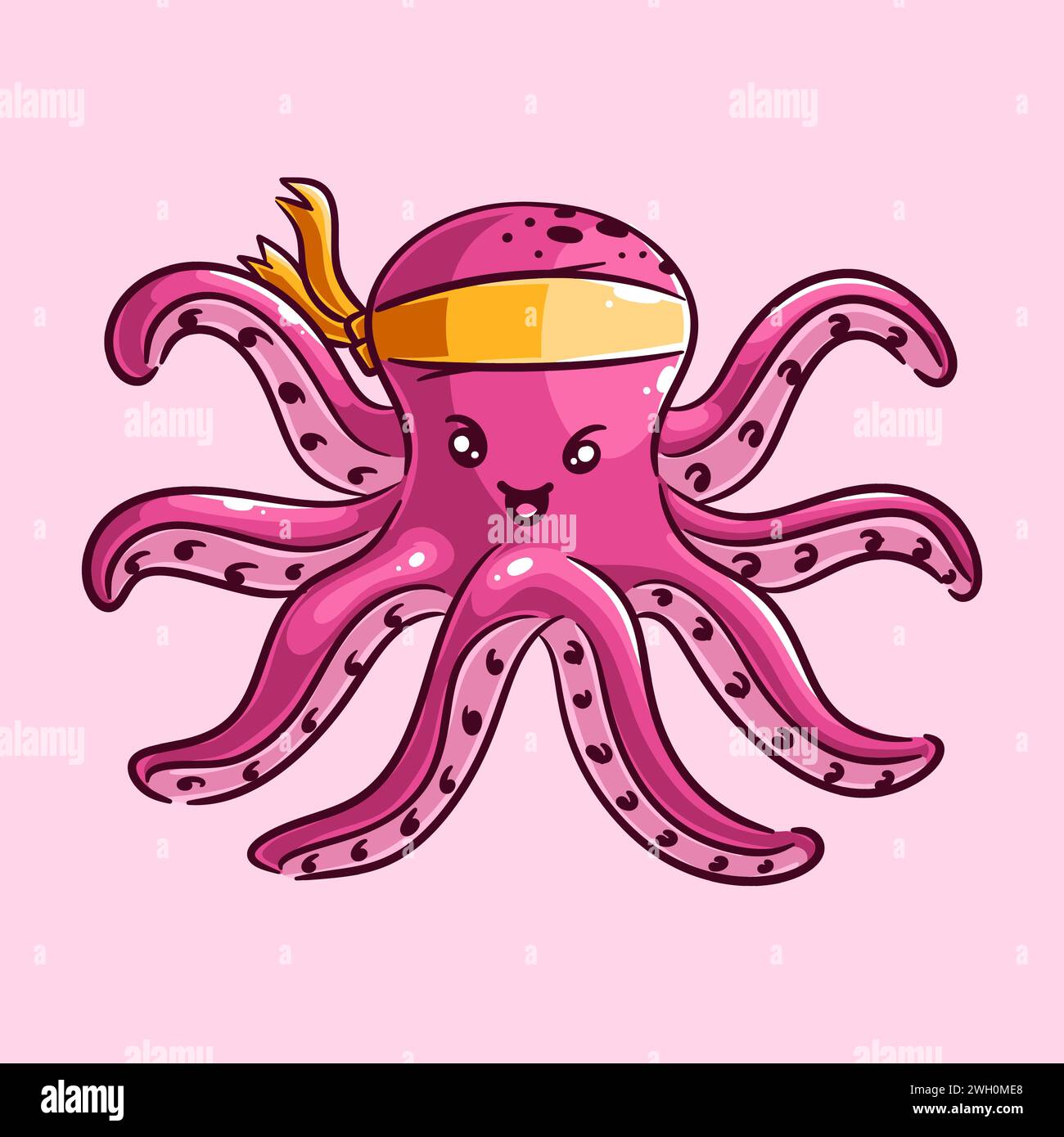 Hand drawn cute octopus design Stock Vector Image & Art - Alamy