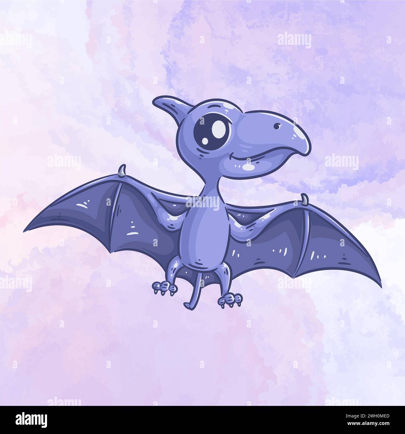 Cute pterodactyl cartoon design hi-res stock photography and images - Alamy