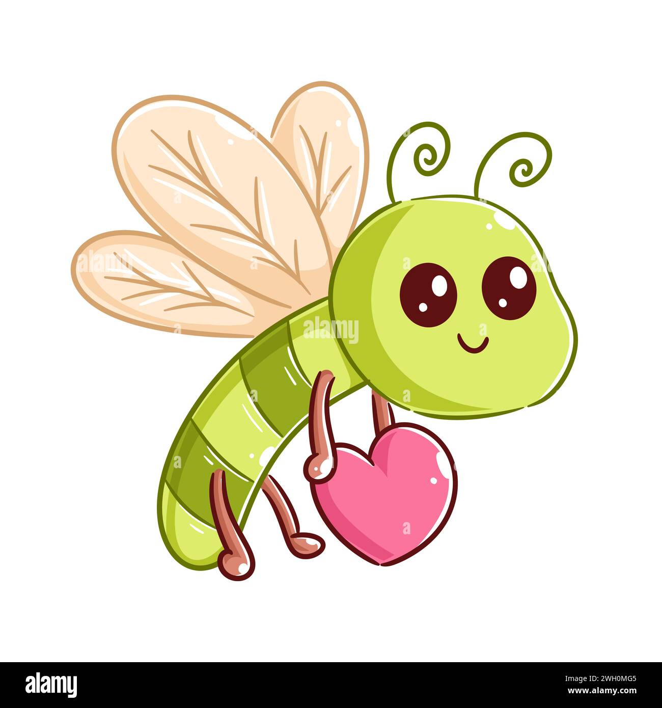 Cute butterfly cartoon mascot Cut Out Stock Images & Pictures - Alamy