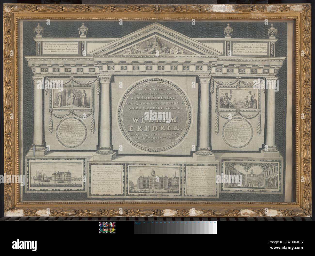 Drawing in honor of the inauguration of Willem Frederik van Oranje ...