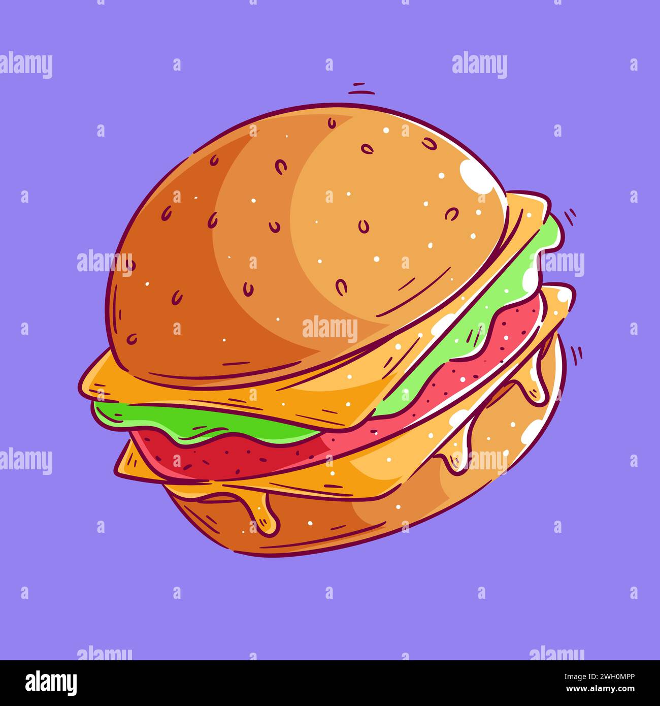 Fancy burger Stock Vector Images - Alamy
